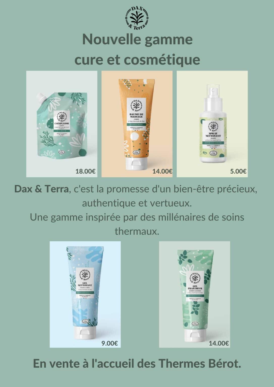 Dax & Terra : Nouvelle gamme Cure et Cosmétique | Thermes Bérot